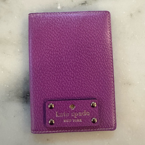 kate spade | Bags | Kate Spade Violet Leather Passport Cover | Poshmark